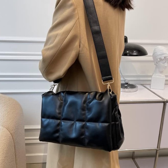 Bags | Quilted Crossbody Puffer Padding Shoulder Bag | Poshmark
